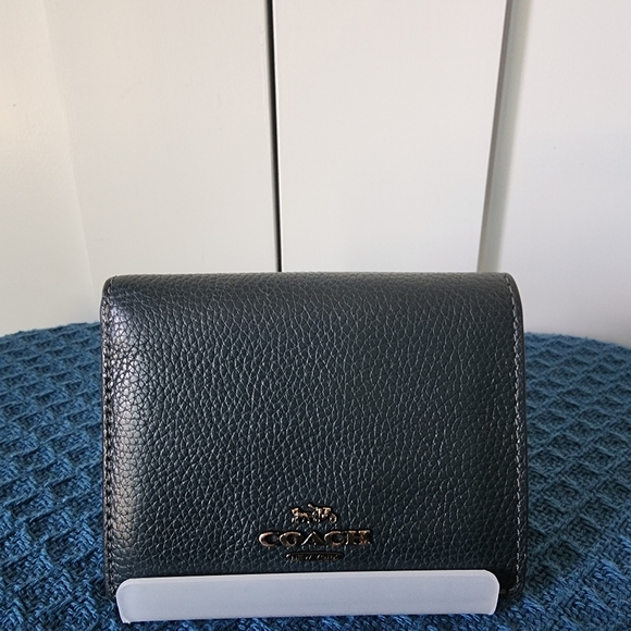 Coach | Bags | Coach Euc Wallet Dark Blue Color Block Inside | Poshmark